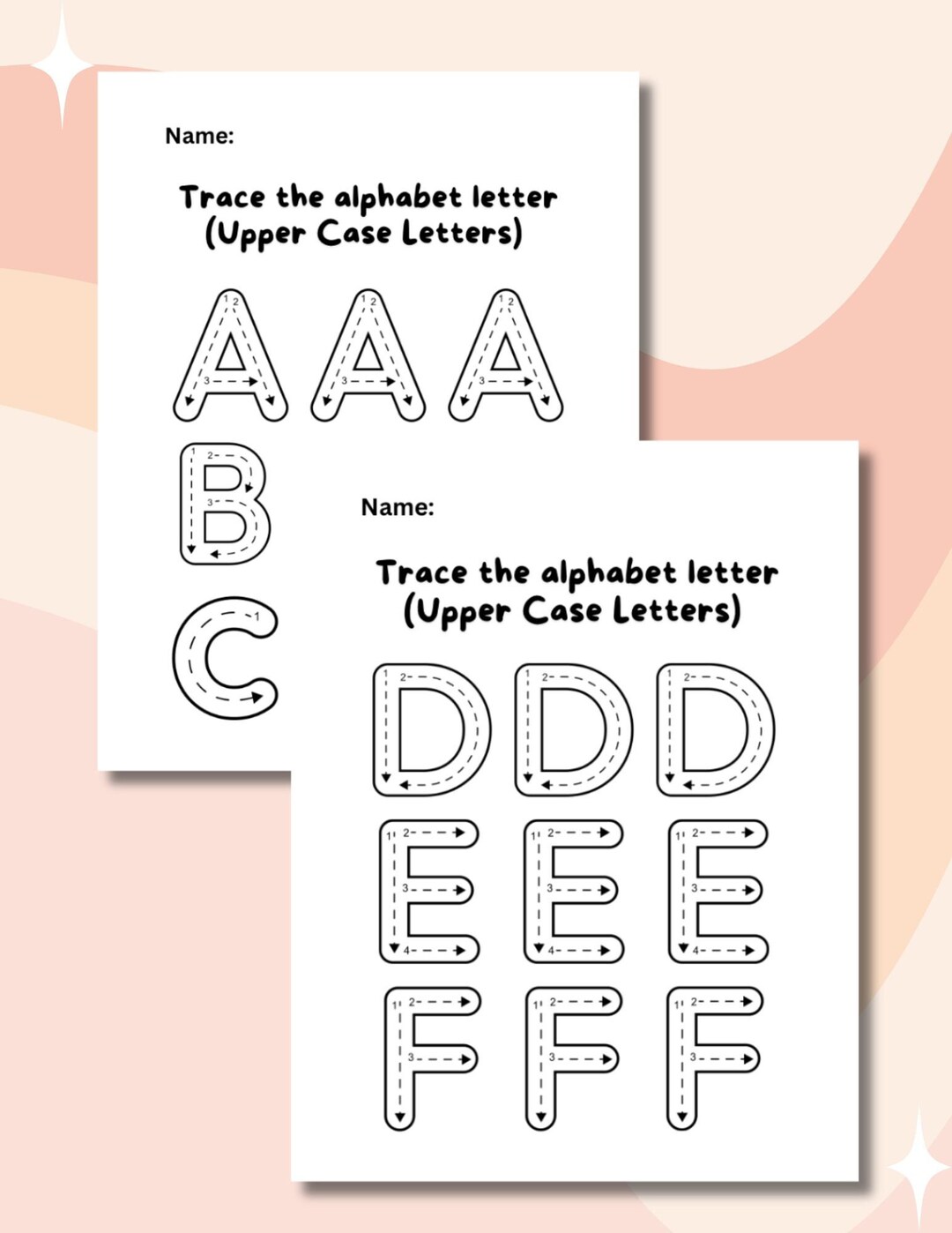 ABC I Know My Letters, Printable A-Z Tracing Worksheets, Alphabet ...