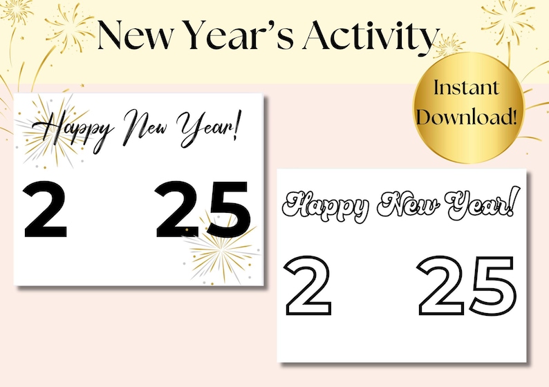 NEW YEAR Handprint Craft for Kids, Keepsake 2025, Happy New Years Eve ...