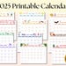 2025 Animals Calendar Printable, Cute Calendar 2025, Wall Calendar for ...