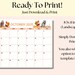 2025 Animals Calendar Printable, Cute Calendar 2025, Wall Calendar for ...