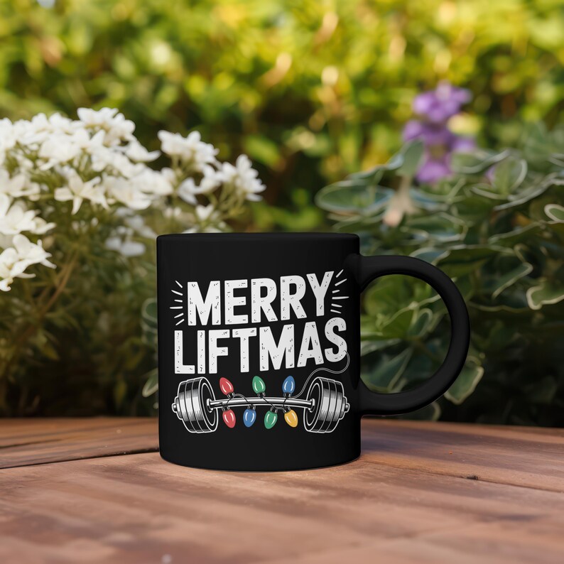 Gym Christmas Png, Merry Liftmas Png, Weightlifter Christmas Fitness ...