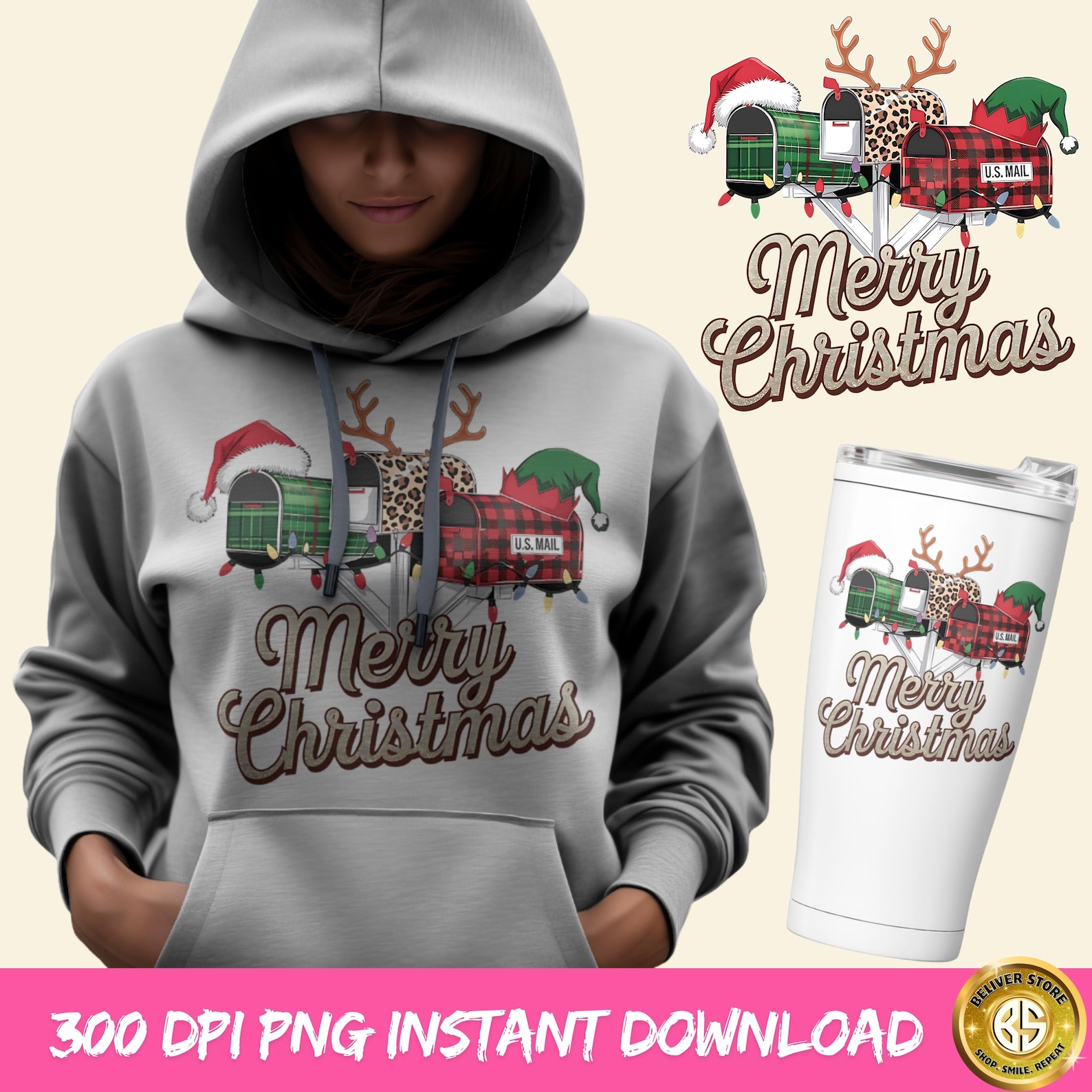 Christmas Postal Worker Xmas Postal Service Digital Download Christmas ...