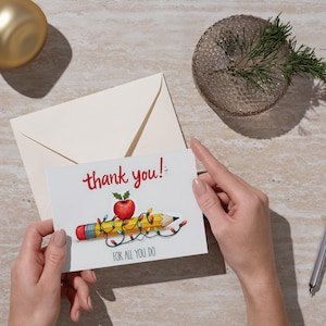 Teacher Appreciation Christmas Card | Teacher Christmas Thank You ...