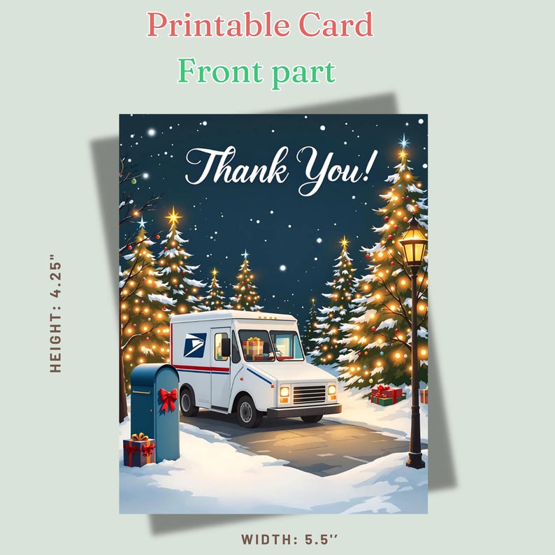 LLV Letter Carrier Thank You Post Cards, Postal Postcards, Mail Carrier ...