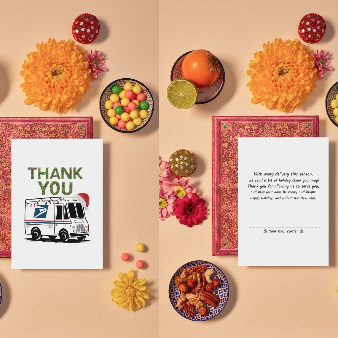USPS Mail Carrier Thank You Postcard, Letter Carrier Thank You Cards ...