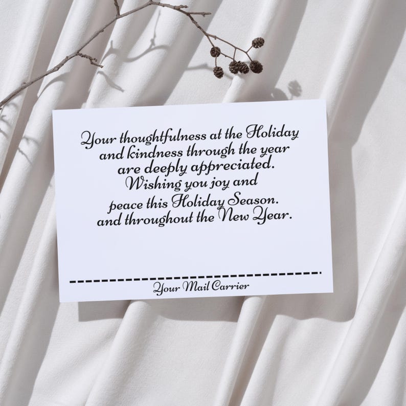 Letter Carrier Thank You Postcard| Postal Postcards| Mail Carrier Card ...