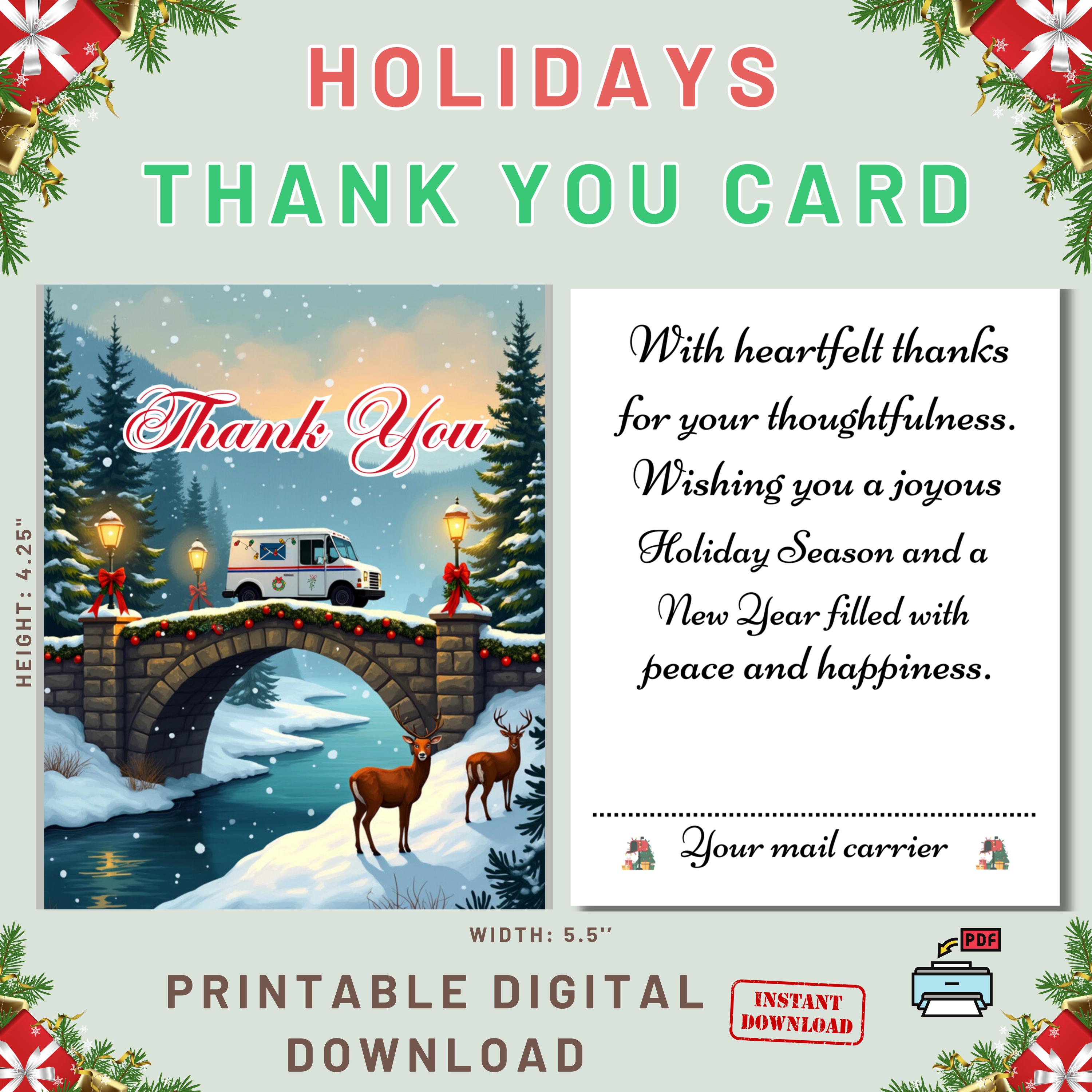 Letter Carrier Thank You Postcard| Postal Postcards| Mail Carrier Card ...