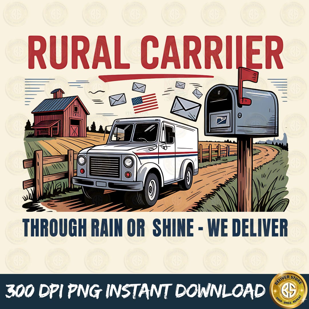 USPS Rural Carrier Shirt Design: Mail Carrier Gift (PNG SVG Digital ...