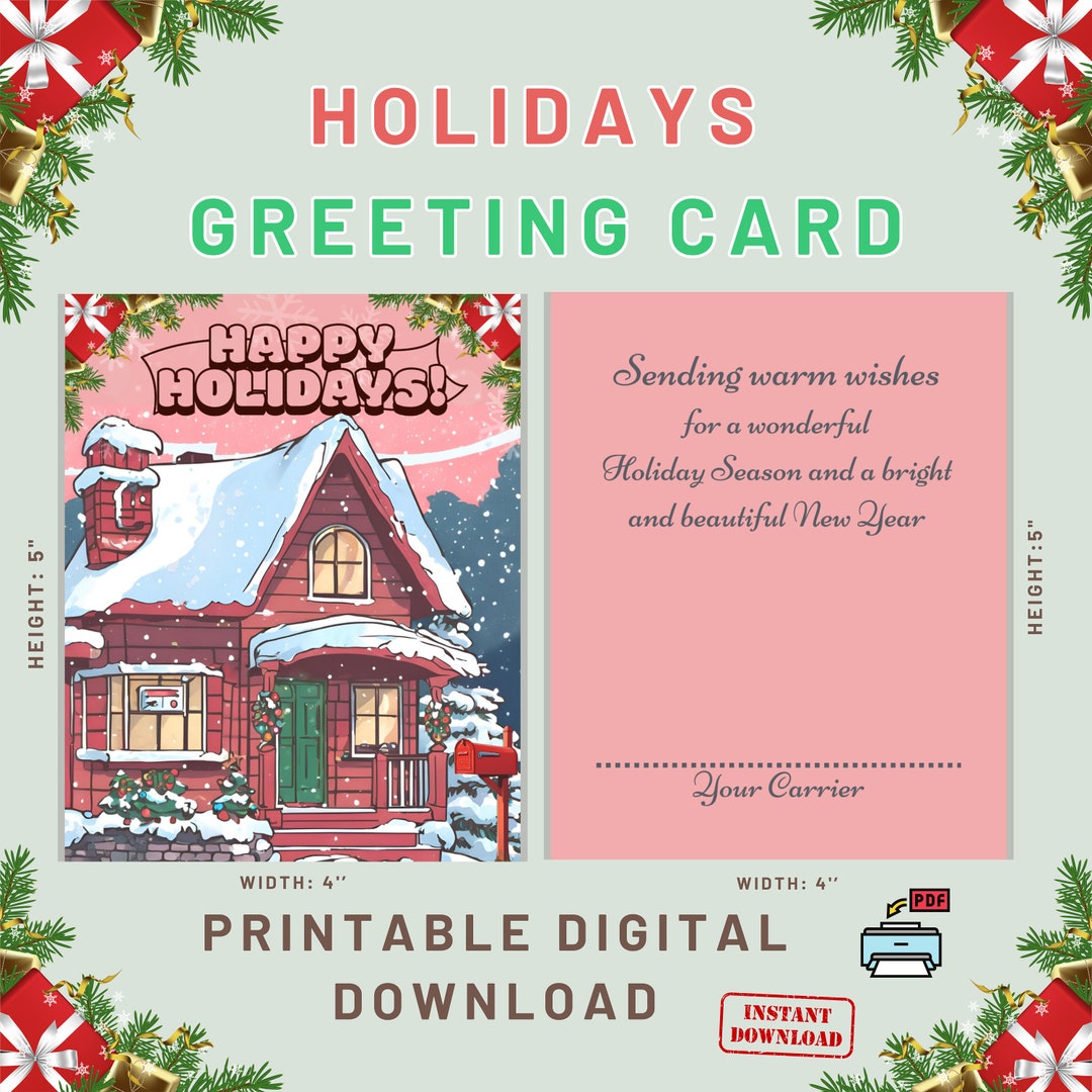 Postal Worker Christmas Card: Holidays Greeting Cards,letter Carrier ...