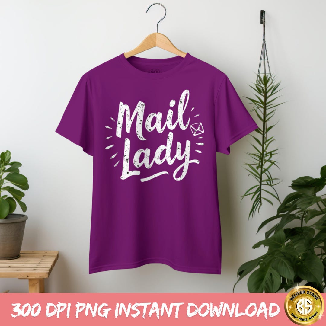 Mail Lady PNG Sublimation Design Download, Mail Lady Gift, Mail Lady ...