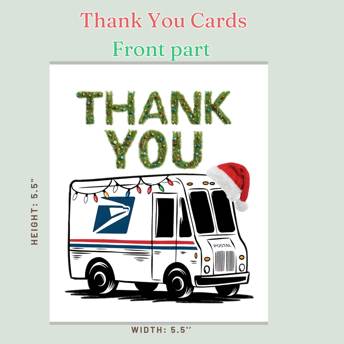 USPS Mail Carrier Thank You Postcard, Letter Carrier Thank You Cards ...