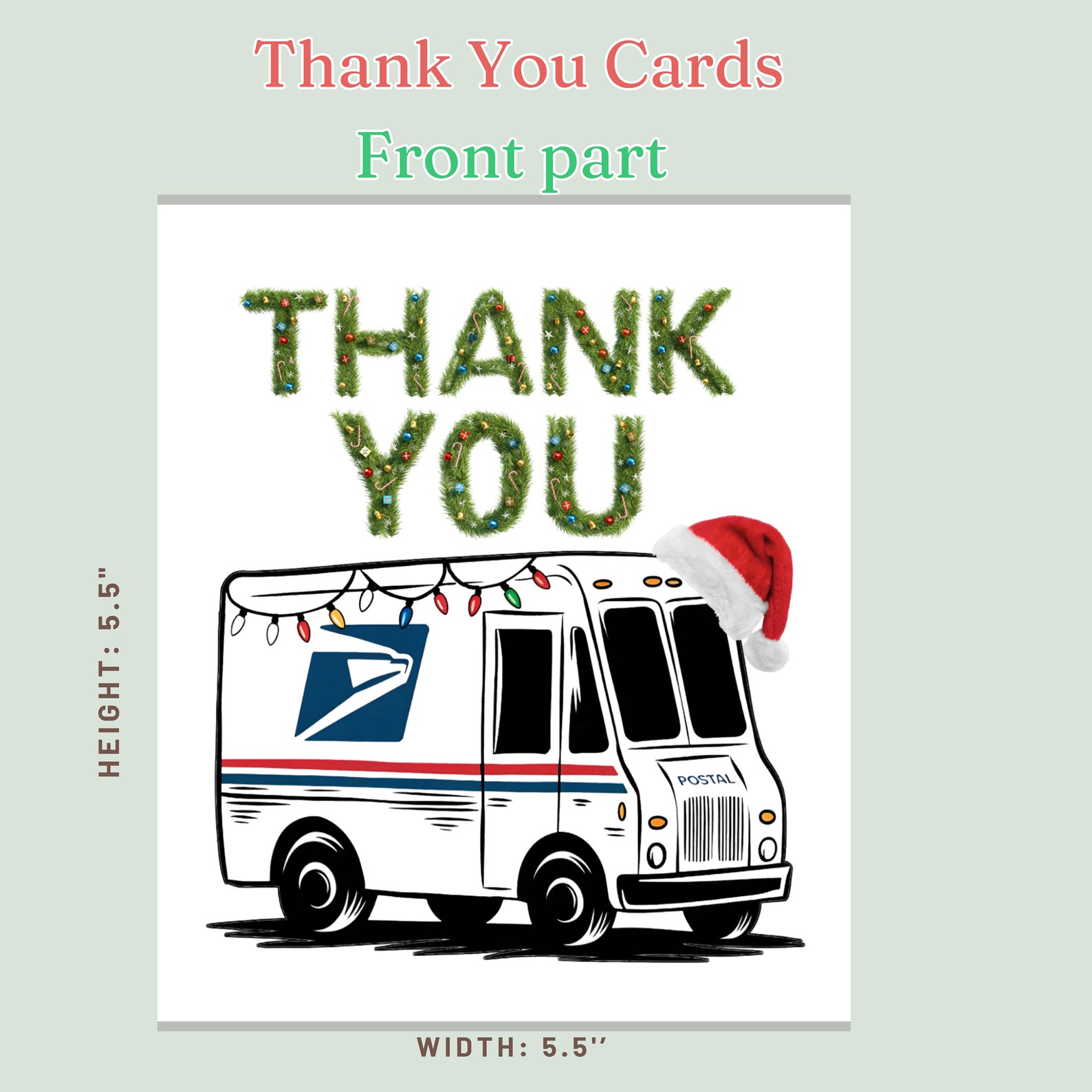USPS Mail Carrier Thank You Postcard, Letter Carrier Thank You Cards ...