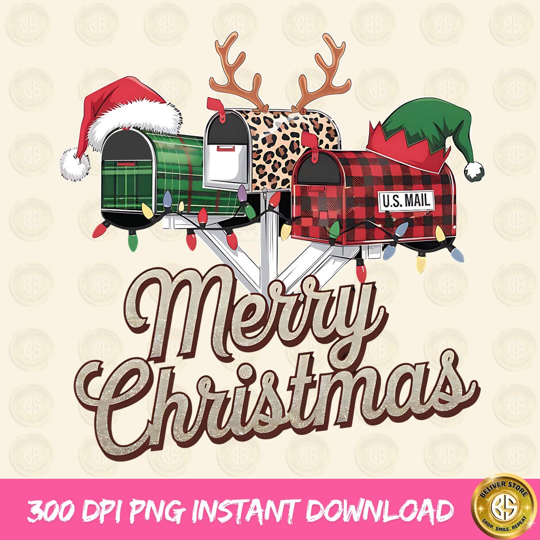 Christmas Postal Worker Xmas Postal Service Digital Download Christmas ...