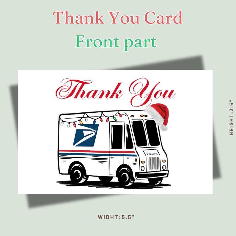 Letter Carrier Thank You Post Cards | USPS Mail Carrier Thank You ...