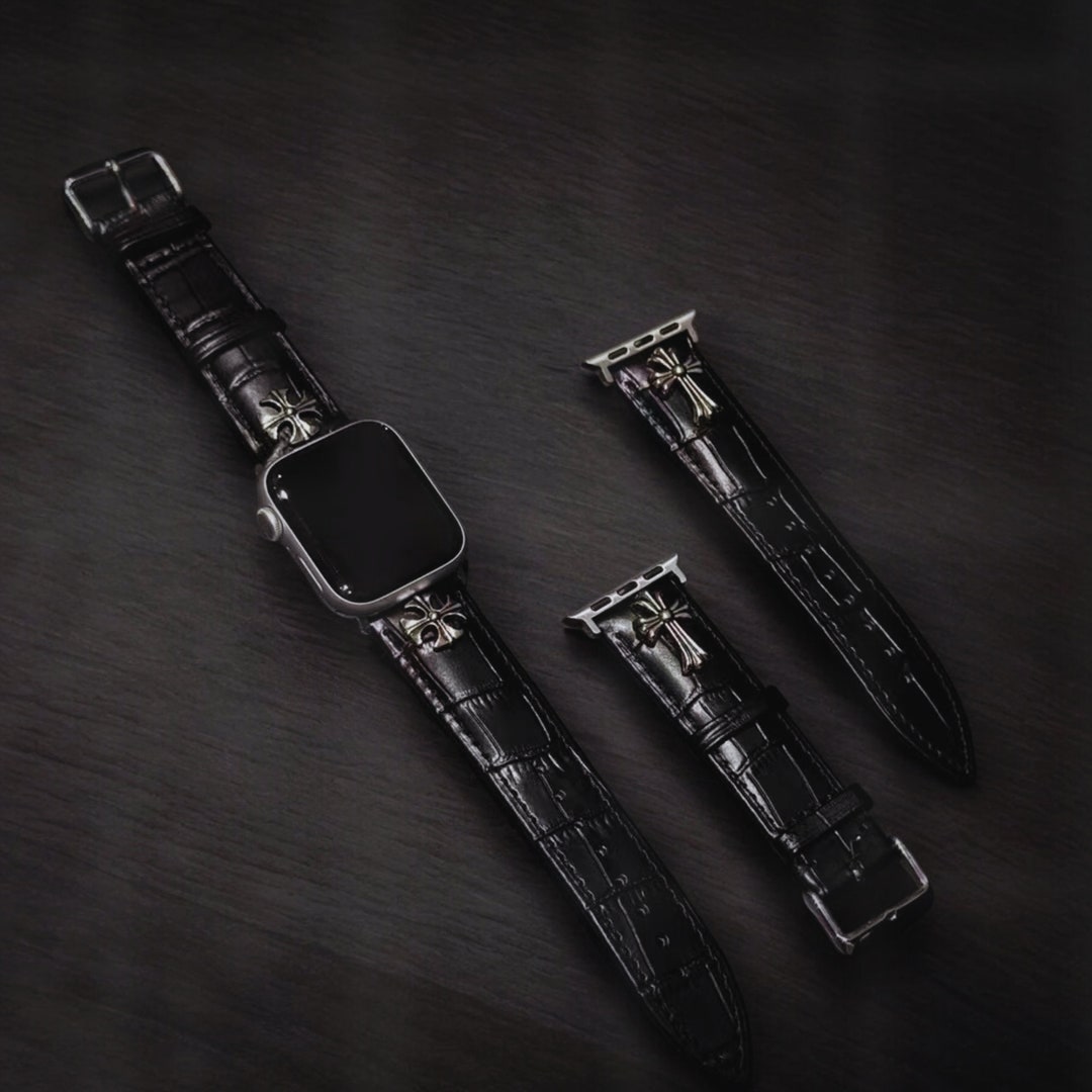 Cross Watch Band, Chrome Watch Gothic Wrist Band, Chrome Hearts Style ...