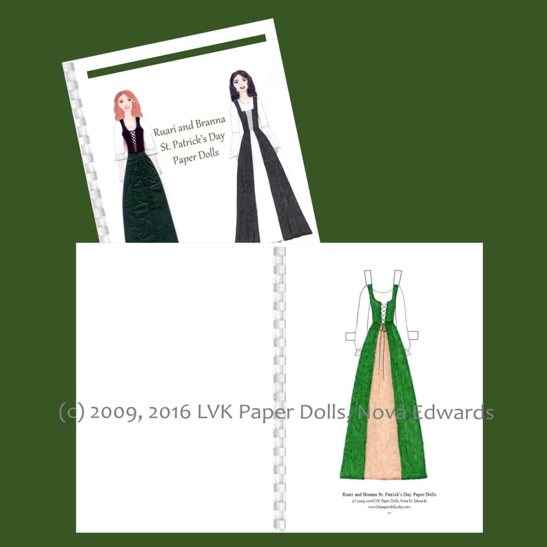 Ruari and Branna St. Patrick's Day Paper Dolls - Etsy