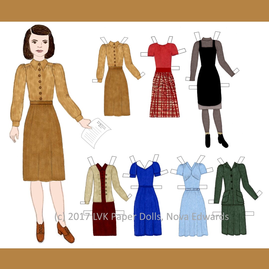 Sophie Scholl Paper Doll Kit White Rose Paper Doll Heroine for Girls ...
