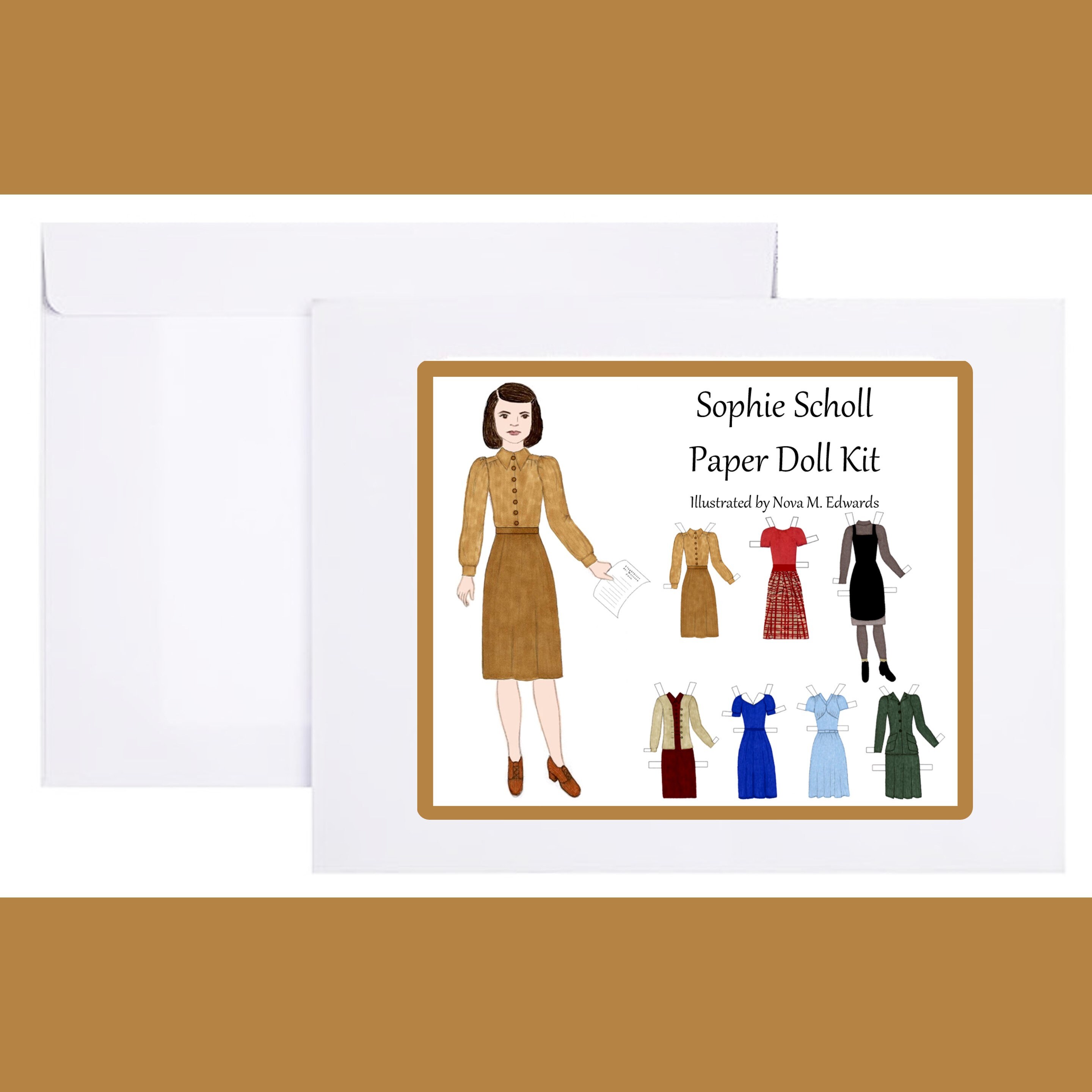 Sophie Scholl Paper Doll Kit White Rose Paper Doll Heroine for Girls ...