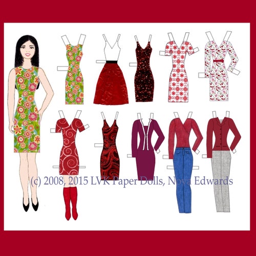 Dress up Doll Clipart Dress up Girl Paper Doll Clipart - Etsy
