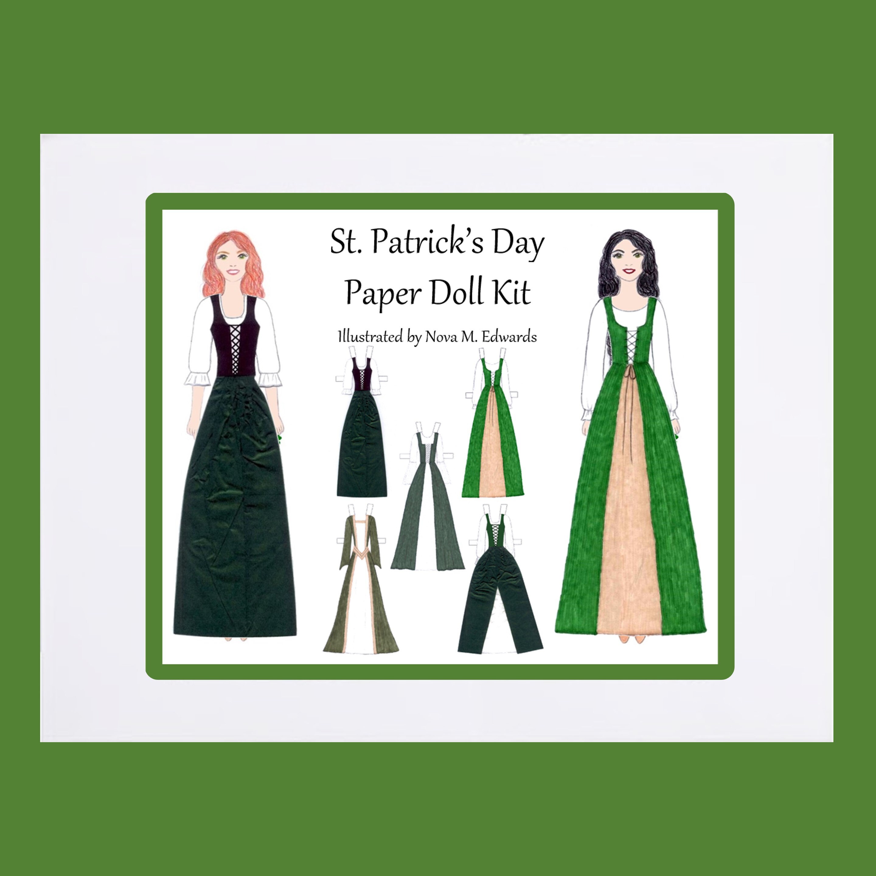 Ruari and Branna St. Patrick's Day Paper Dolls Kit Irish Holiday March ...