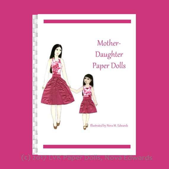 Mother-Daughter Paper Dolls | Etsy