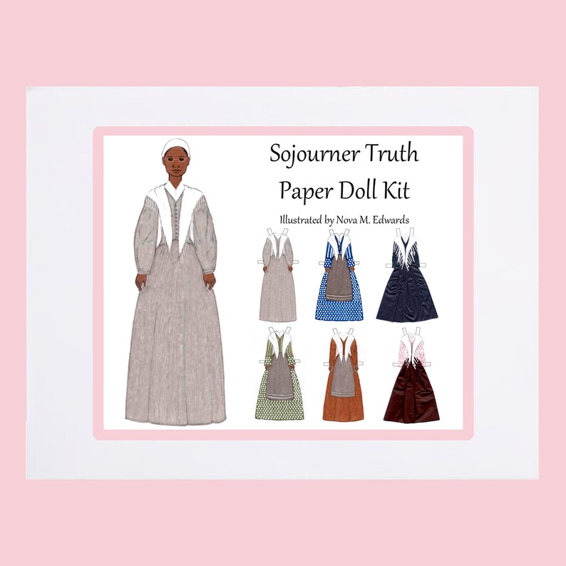Sojourner Truth Paper Doll Kit Abolitionist Womens Rights Activist ...