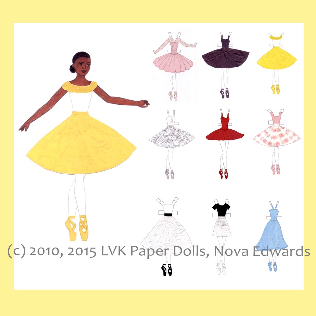 Symone Ballerina Paper Doll Kit - Etsy