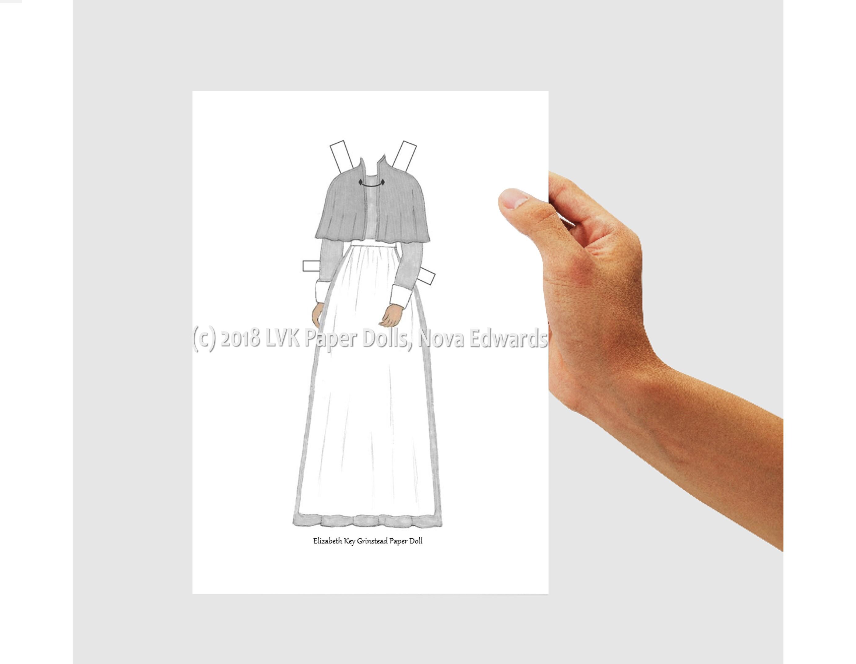 Elizabeth Key Grinstead Paper Doll Kit Court Case Sue for Freedom ...