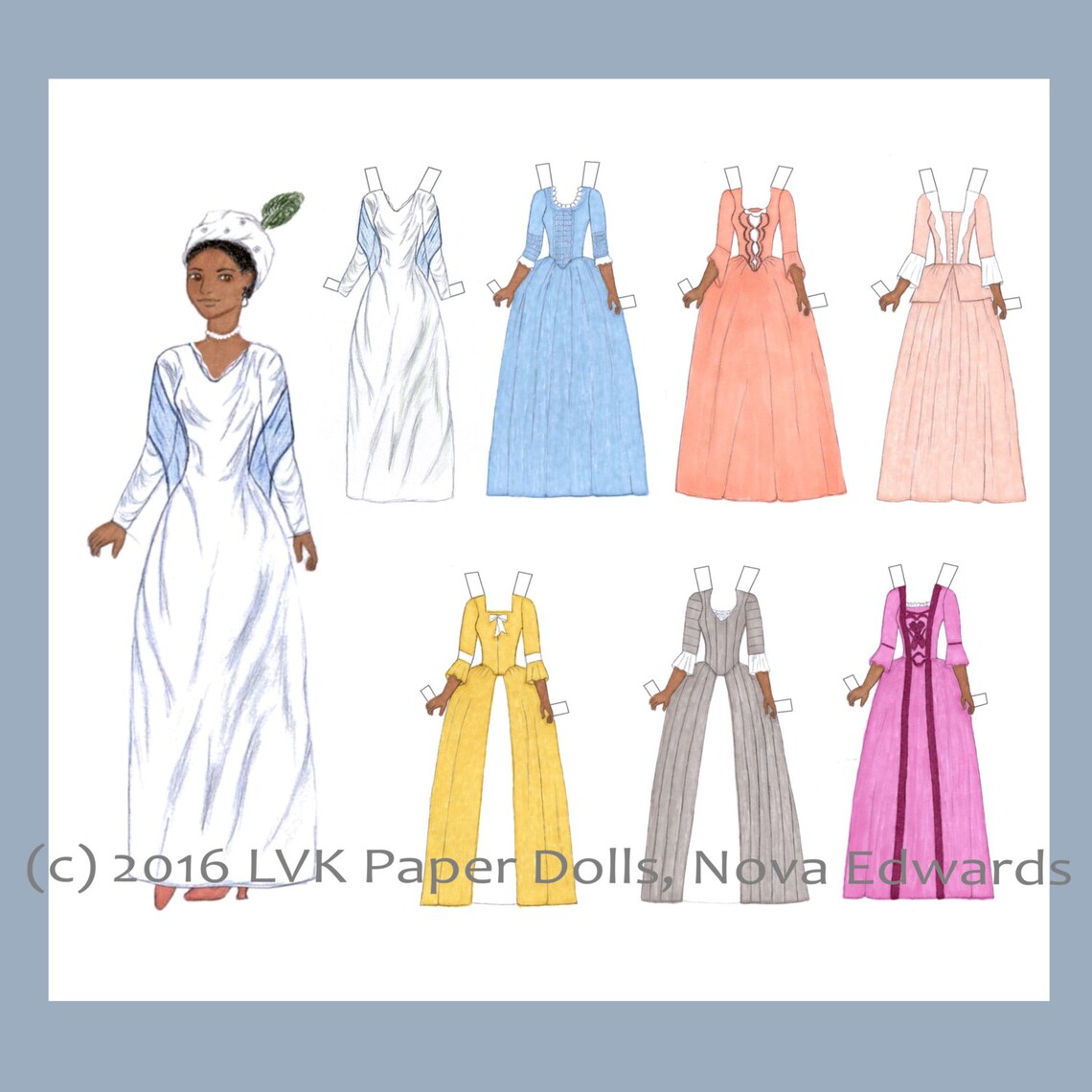 Dido Elizabeth Belle Paper Doll Kit - Etsy