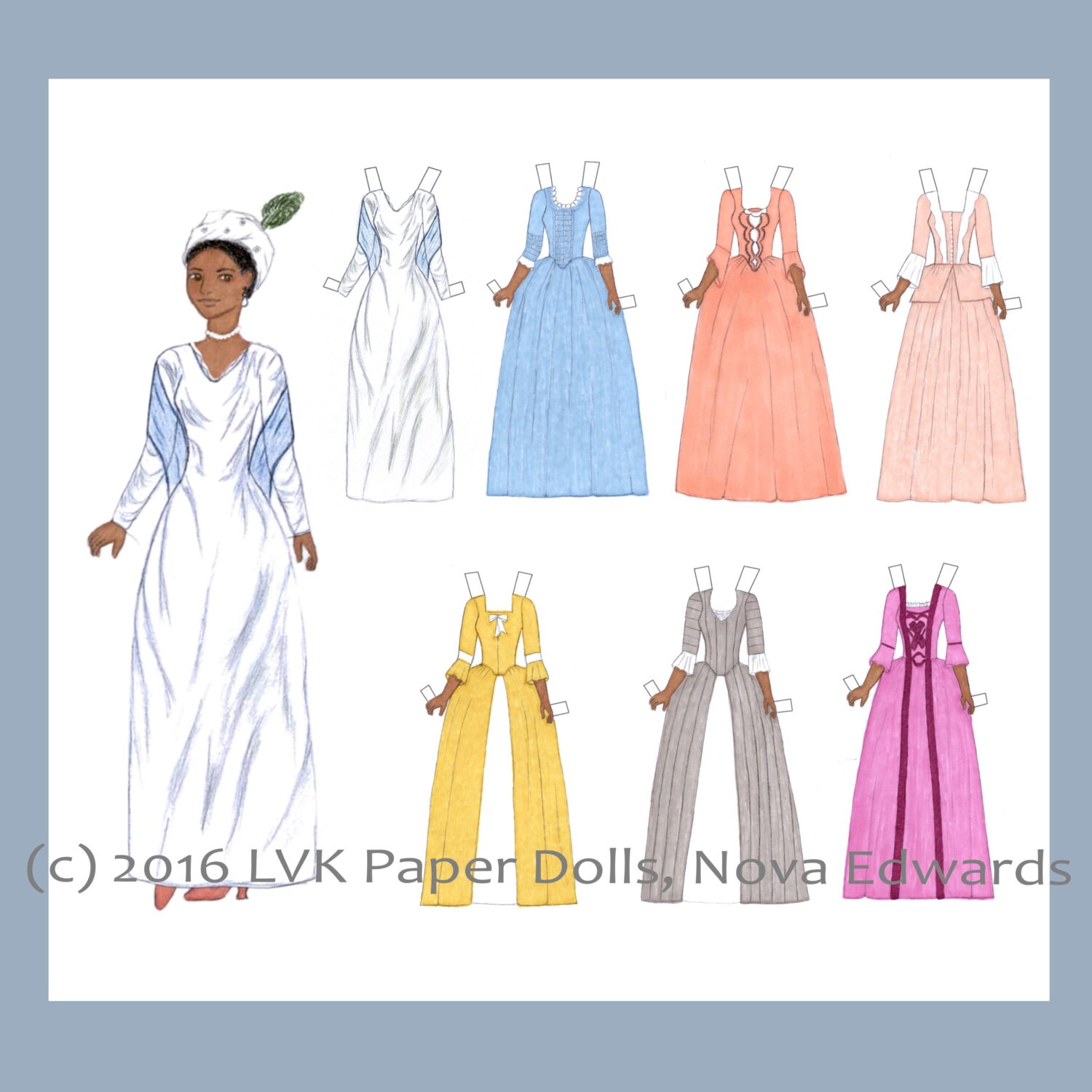 Dido Elizabeth Belle Paper Doll Kit - Etsy