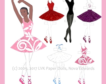 Ballerina Paper Doll Instant Download Be the Artist Color and - Etsy