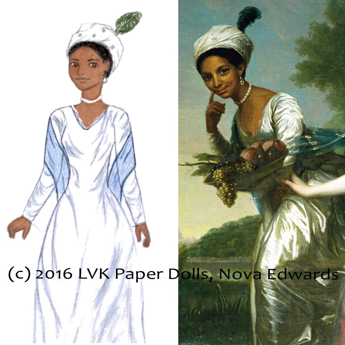 Dido Elizabeth Belle Paper Doll Kit Illustration Women's History ...