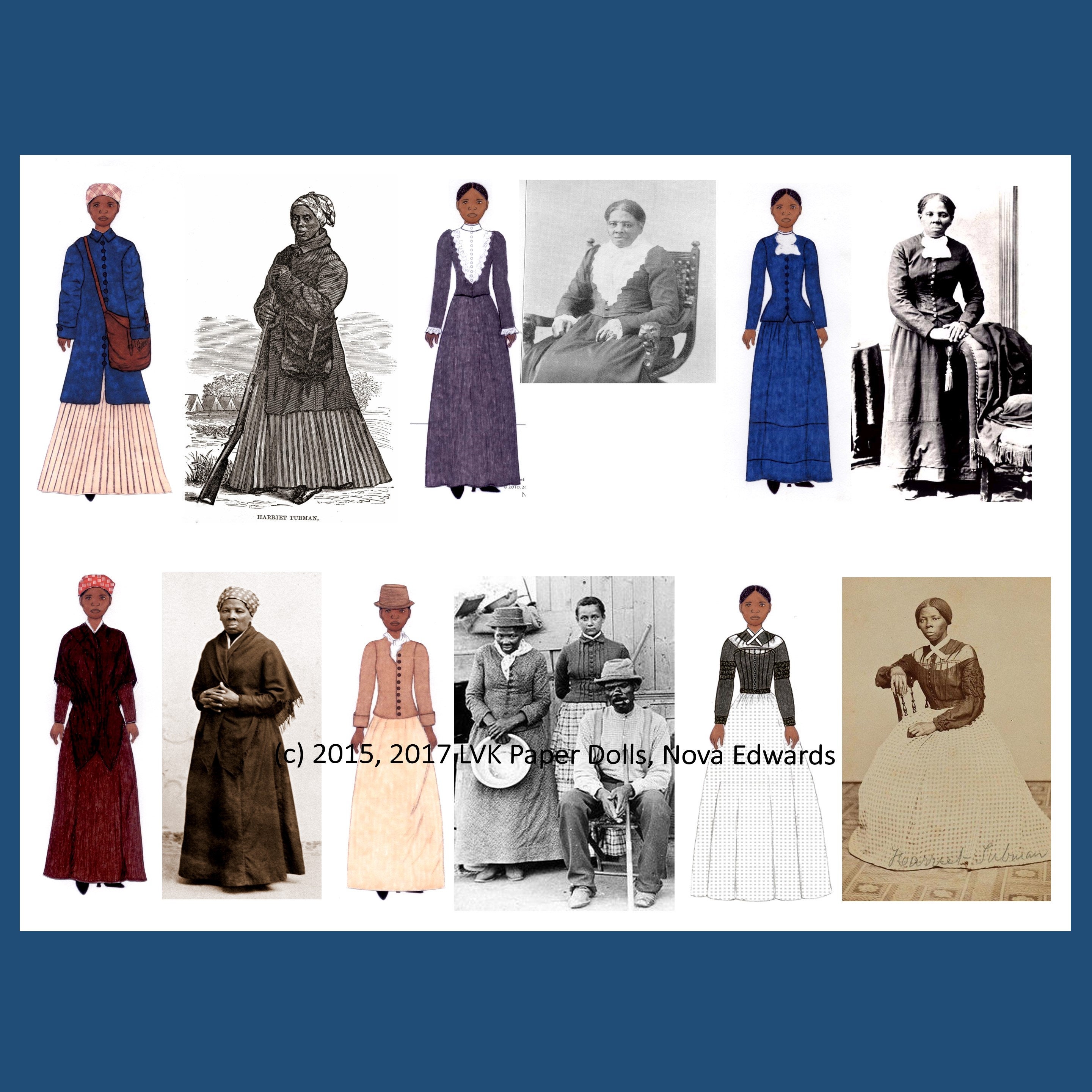 Harriet Tubman Paper Doll Kit Abolitionist Union Spy Underground ...