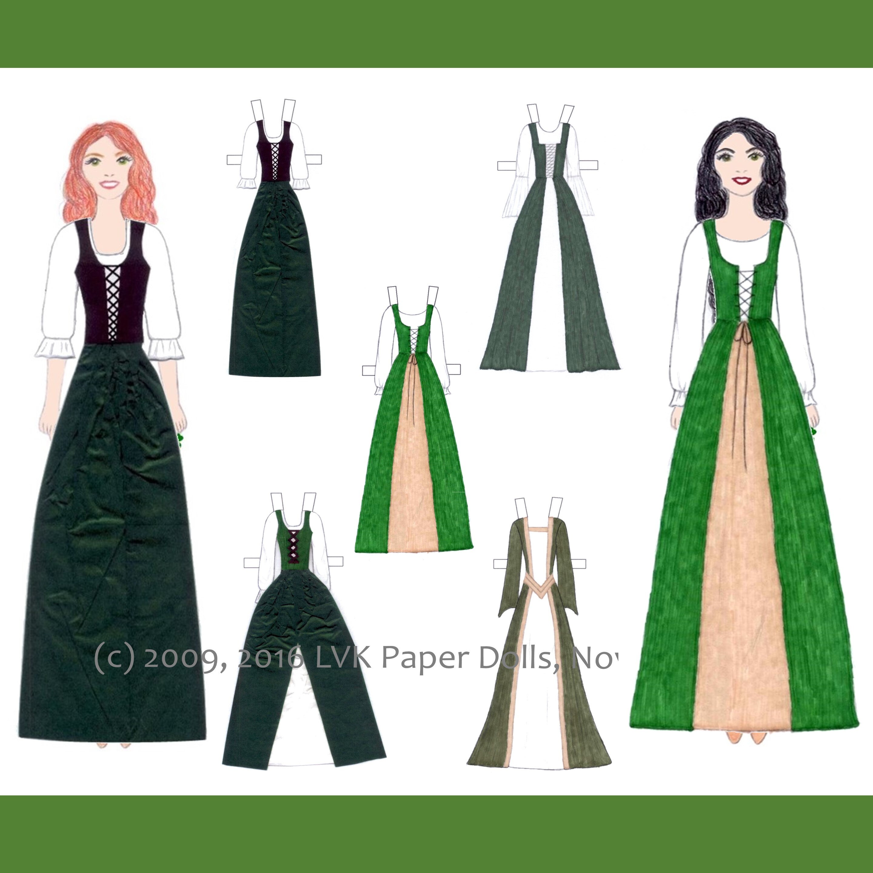 Ruari and Branna St. Patrick's Day Paper Dolls Kit Irish Holiday March ...