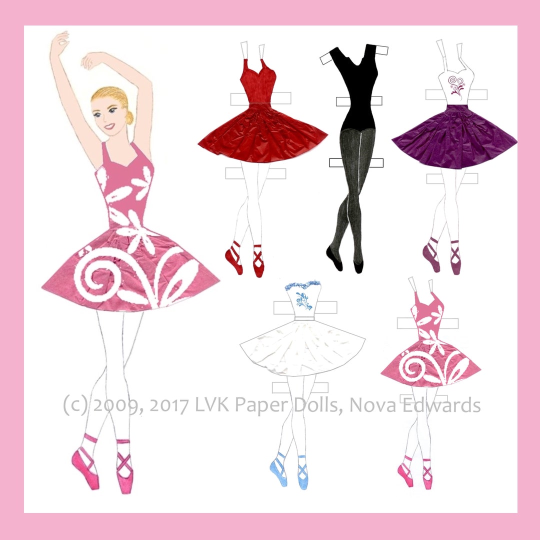Giselle Ballerina Paper Doll Kit - Etsy Portugal