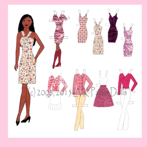 Dress up Doll Clipart Dress up Girl Paper Doll Clipart - Etsy