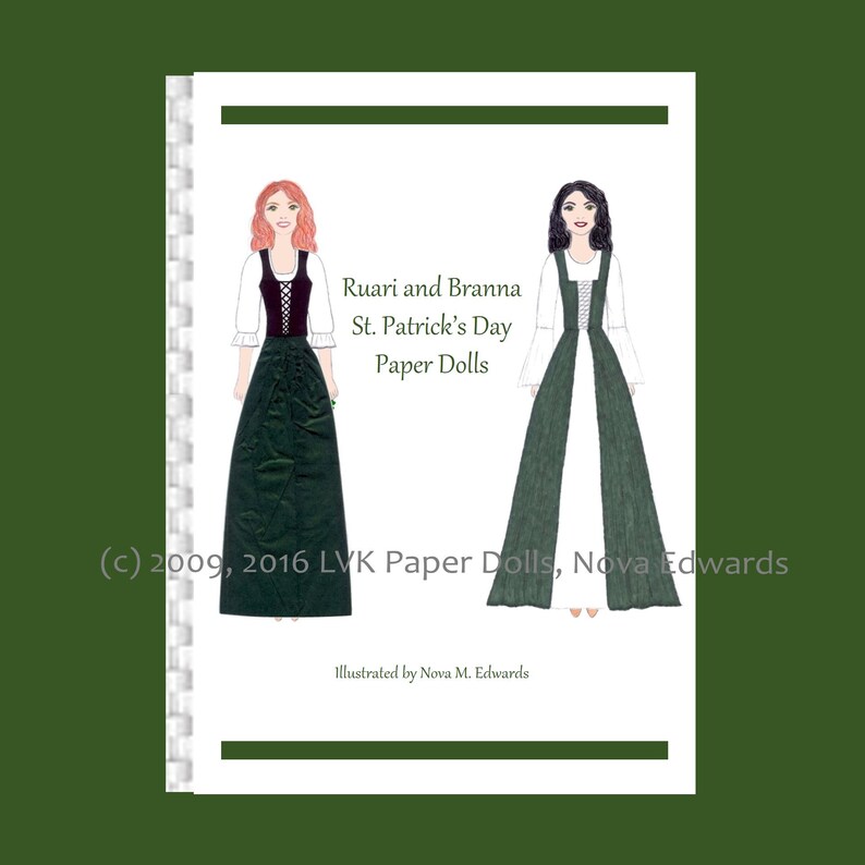Ruari and Branna St. Patrick's Day Paper Dolls - Etsy