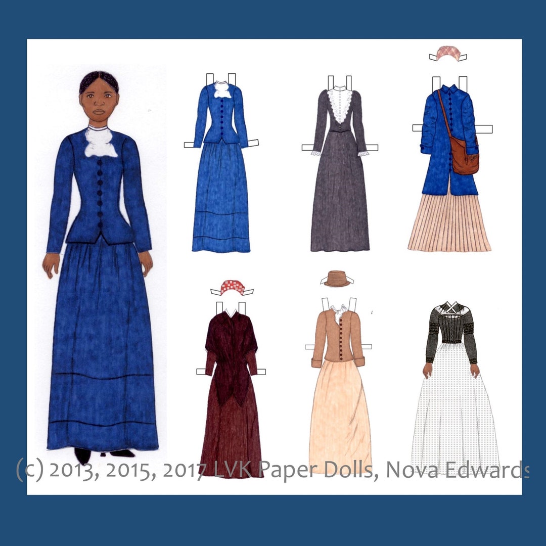 Harriet Tubman Paper Doll Kit Abolitionist Union Spy Underground ...