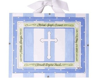 Baptism Frame Boy - Etsy