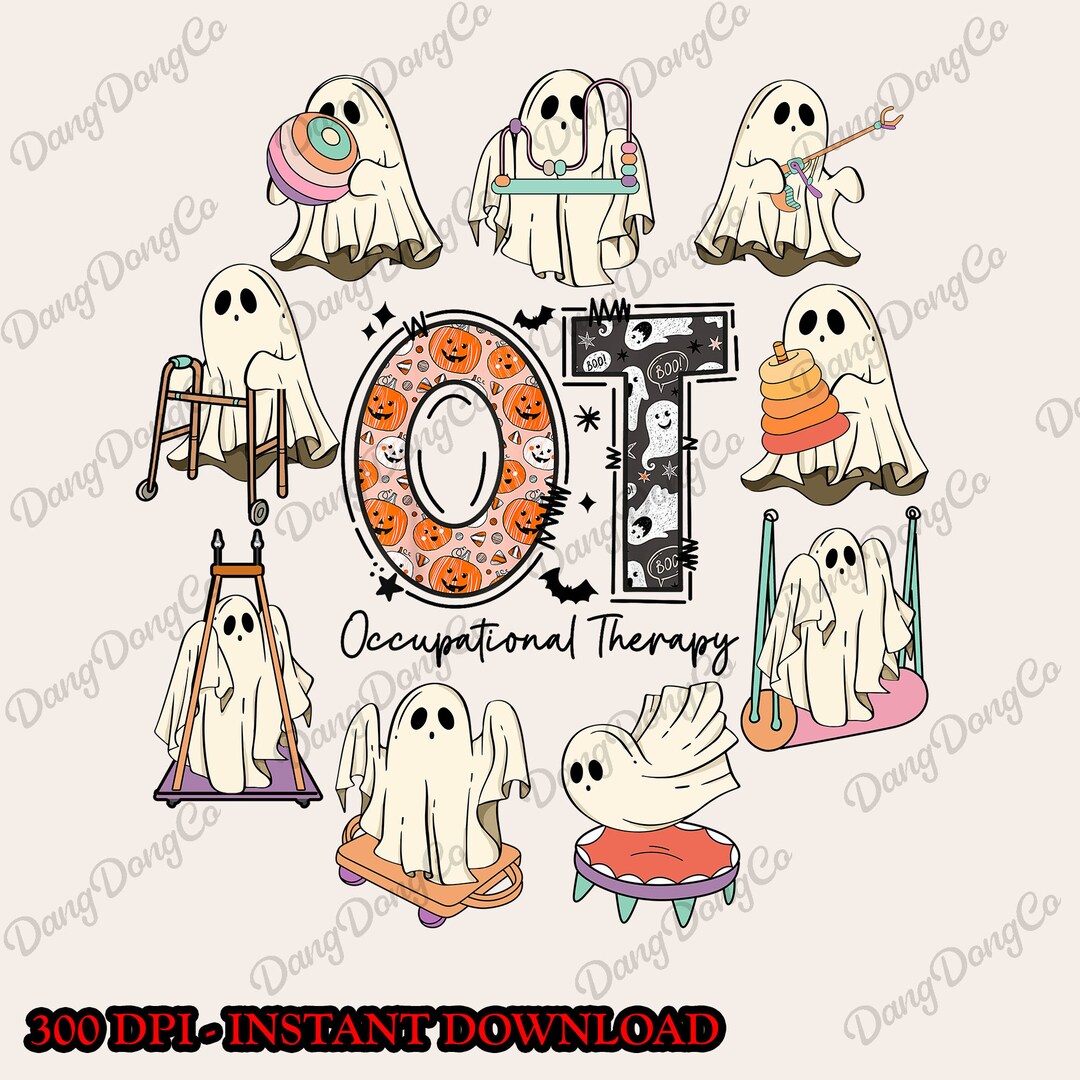 Halloween OT Ghost Png, Occupational Therapy Png, Occupational ...
