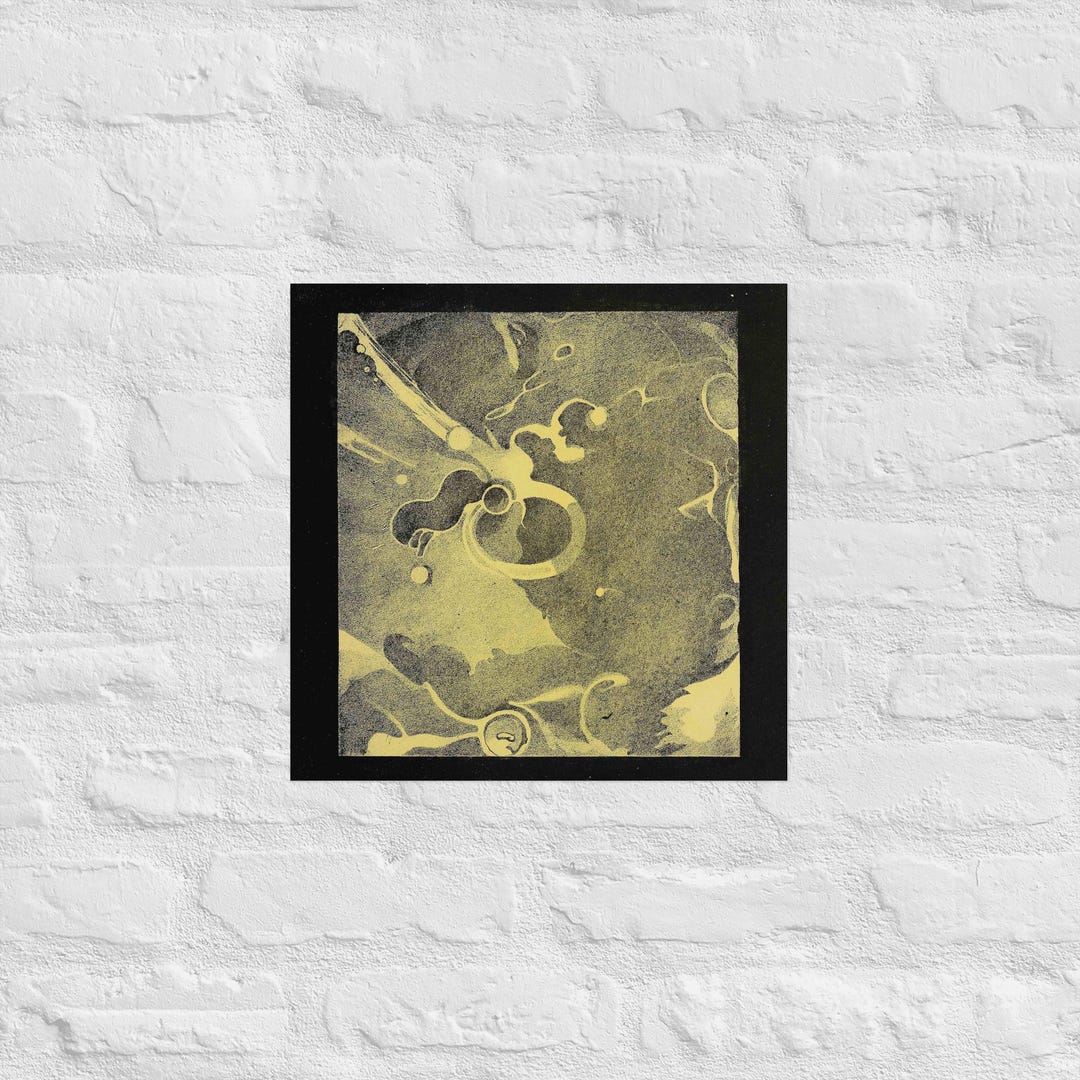 Antique Moon Surface Print, Vintage Lunar Art, Historical Celestial Map ...