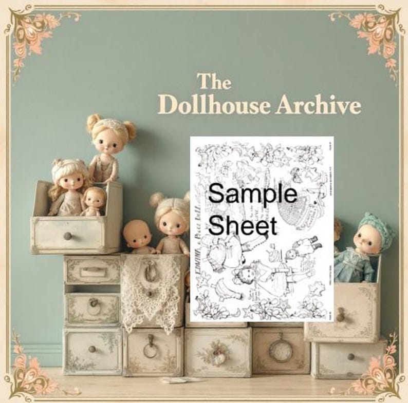 Vintage Edwina & Evangeline Paper Dolls: Historical Coloring Pages ...