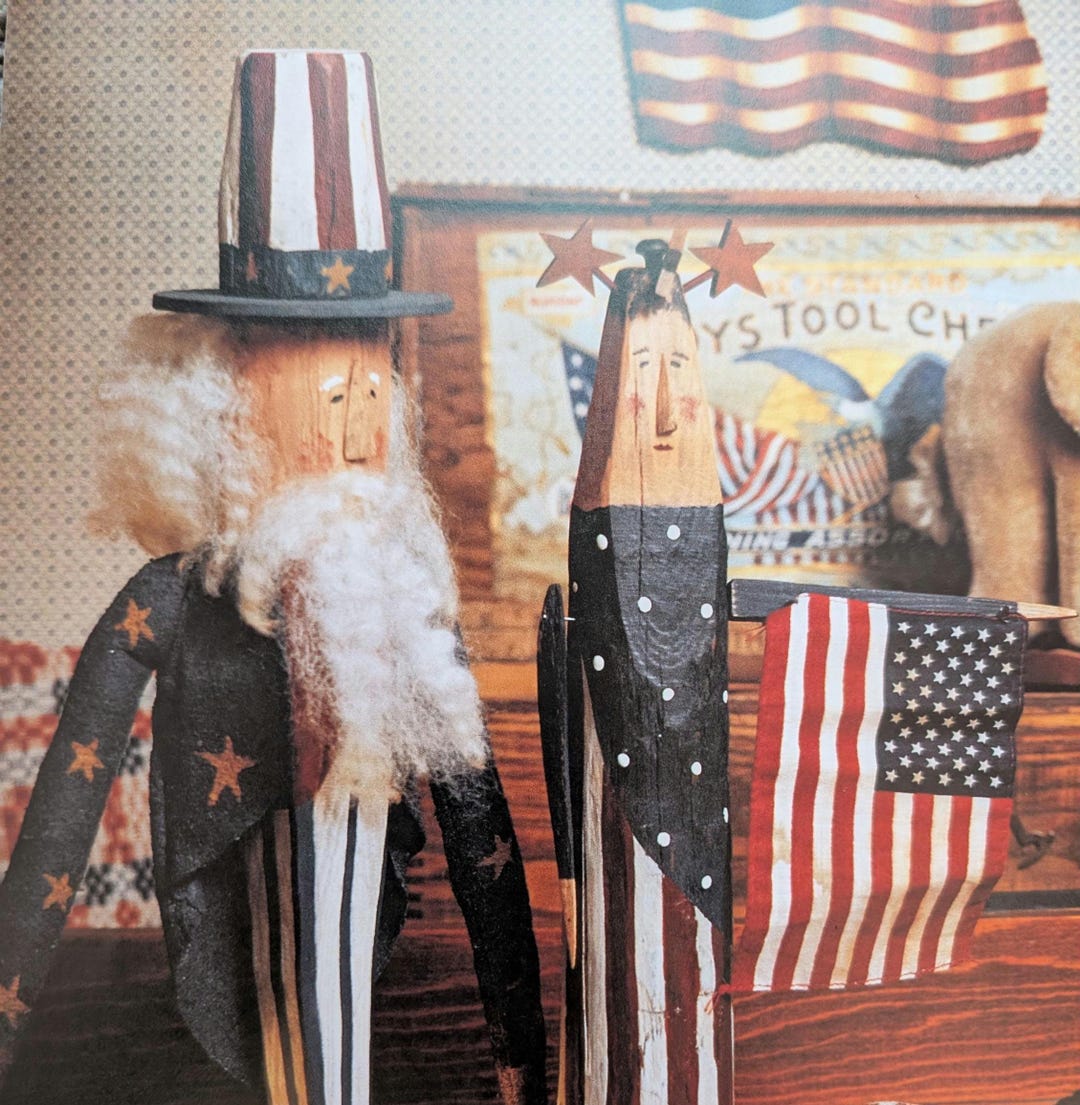 Vintage Uncle Sam & Lady Liberty Wooden Doll Pattern (PDF Download) - Etsy