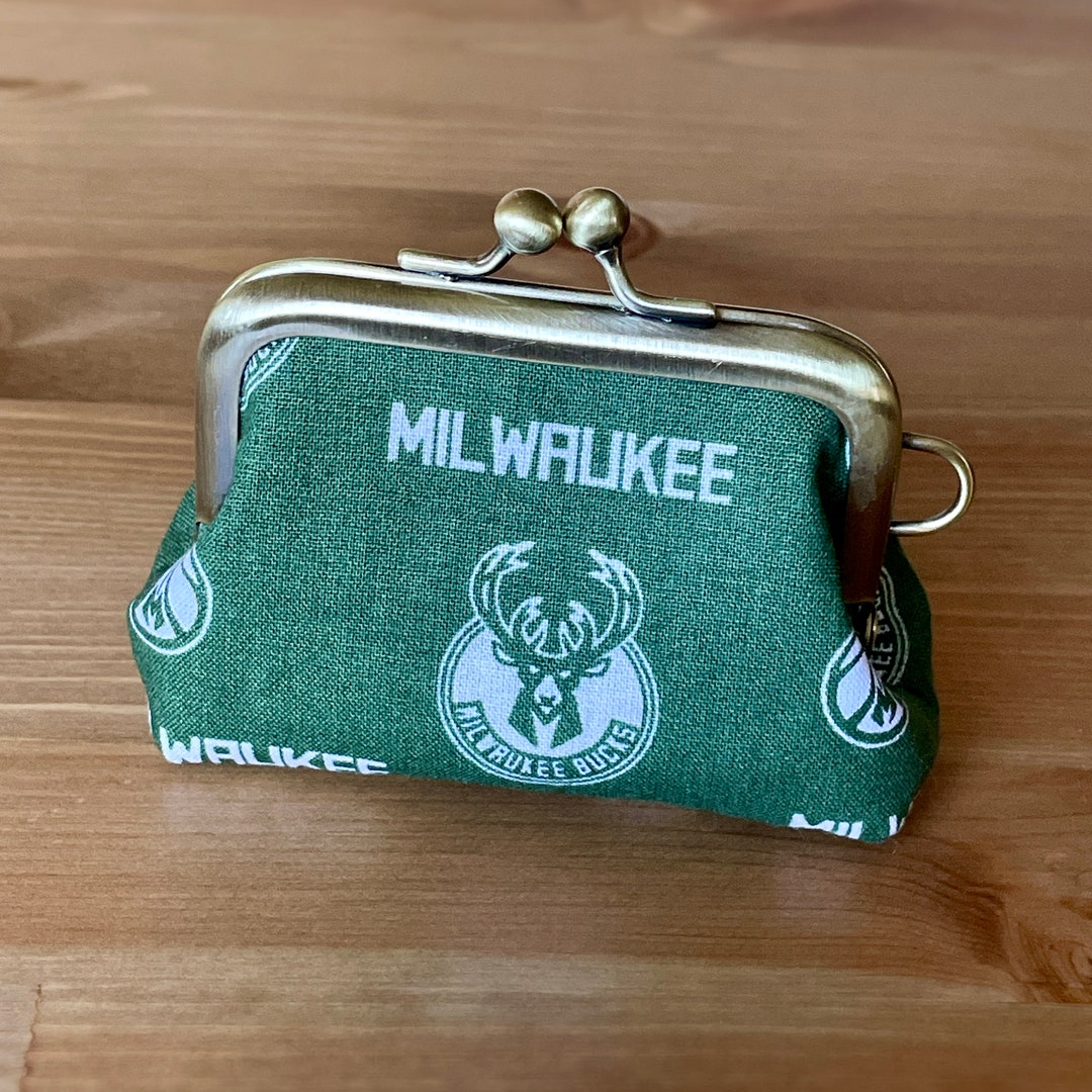 Handmade NBA Milwaukee Bucks Kiss Lock Pouch, Coin Wallet - Etsy