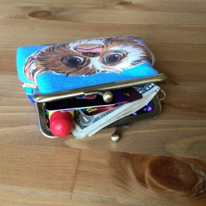 Mia Charro Cat 10.5cm Kiss Lock Framed Gamaguchi Pouch Vintage Flower ...