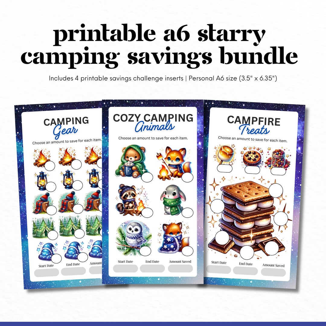 Printable A6 Savings Challenge Bundle, Cash Envelope Challenge Insert ...