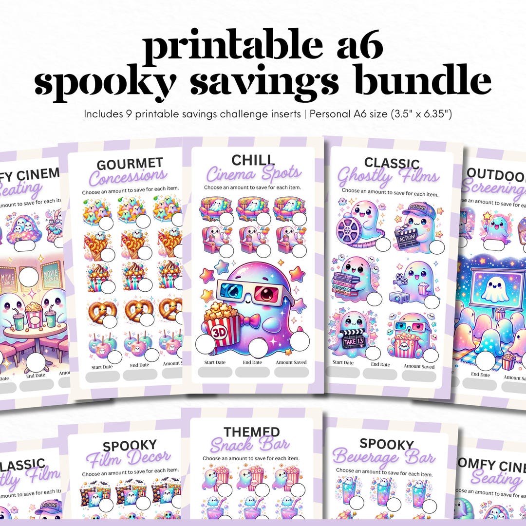 Printable A6 Savings Challenge Bundle, Cash Envelope Challenge Insert ...