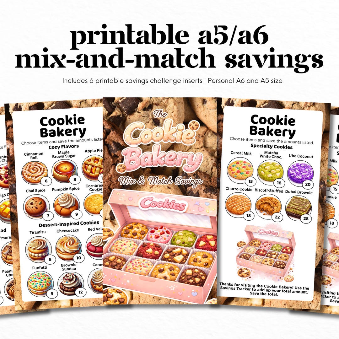 Printable Savings Challenge Bundle: A5/A6 Mix and Match Budget Binder ...
