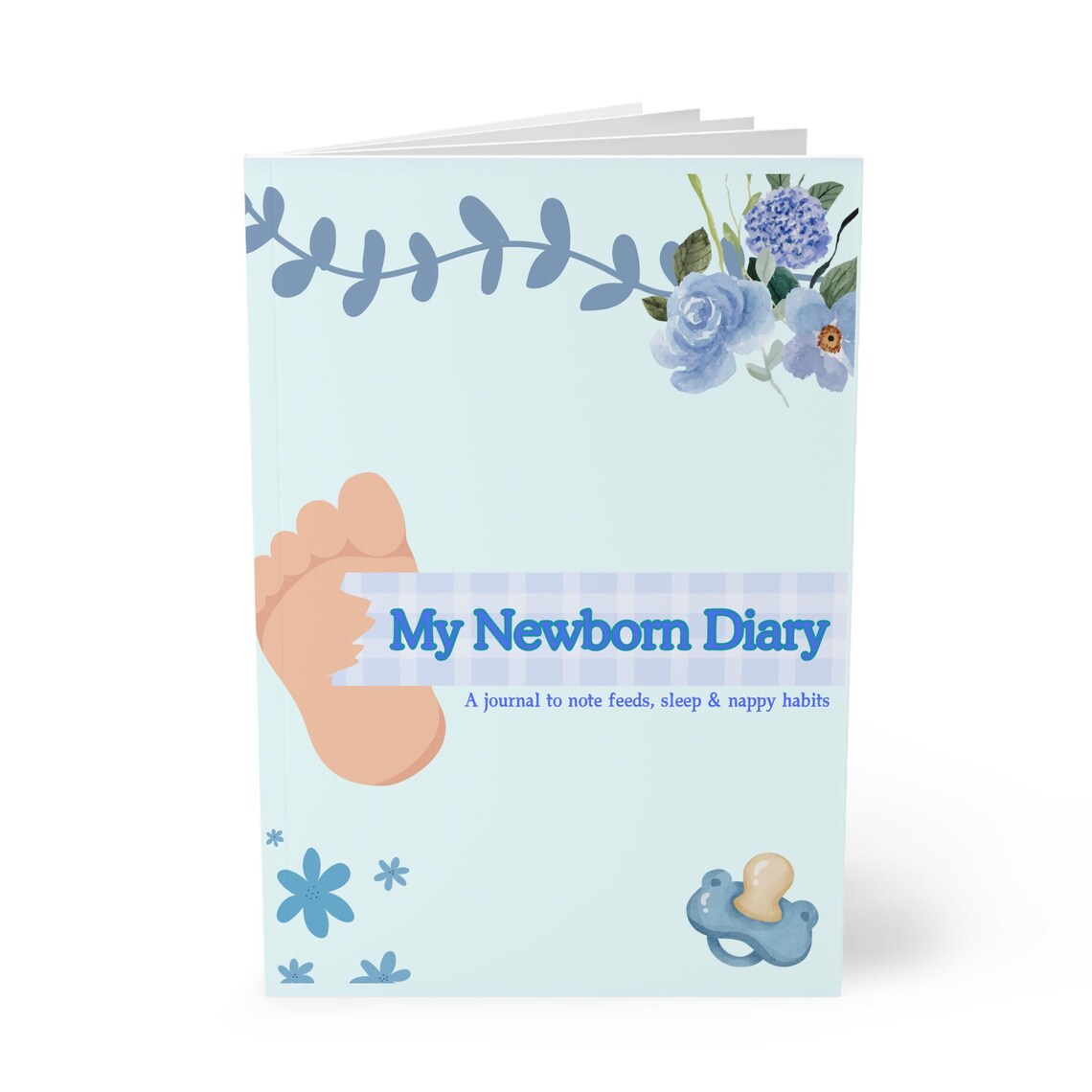 My Newborn Diary Baby Boy Breastfeeding Bottle Nappy Sleep Journal ...