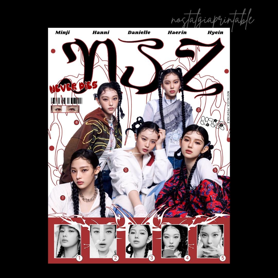 NJZ (newjeans) Art Poster Prints | Aesthetic Kpop Room Decor ...
